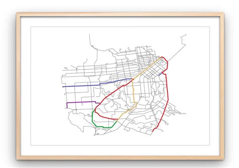 San Francisco MUNI Transit Printable Map SF Train And Bus System Accurate Map And Routes