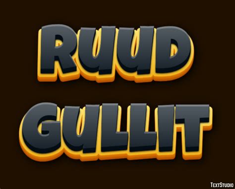 Ruud Gullit Text Effect And Logo Design Celebrity