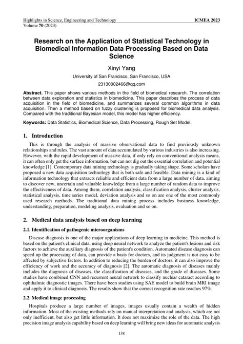 Pdf Research On The Application Of Statistical Technology In