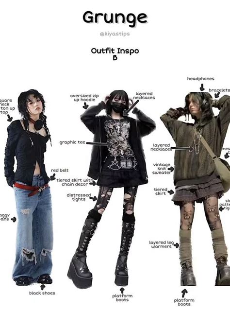 Types Of Grunge Styles Grunge Type Clothing Type Of Styles Aesthetic