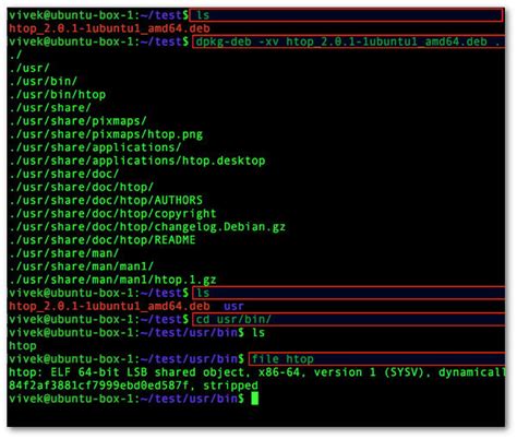 how to extract a deb file without opening it on debian ubuntu nixcraft