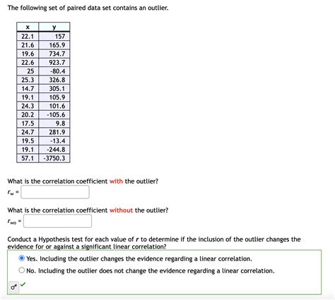 Solved The Following Set Of Paired Data Set Contains An Chegg Com