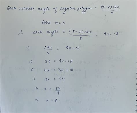 Solved If The Figure Below Is A Regular Polygon Find The Value Of X Course Hero