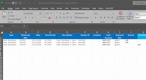 Cash Purchase Import Scenario Community