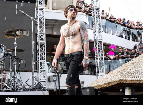 Caleb Shomo Of Beartooth Performs On Board The Carnival Magic During