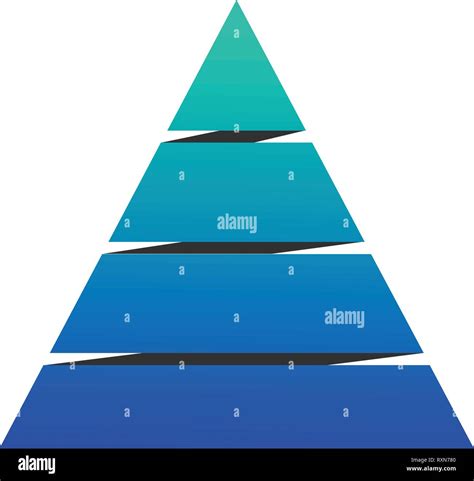 Pyramid Chart With Four Elements Vector Illustration Isolated Stock Vector Image Art Alamy