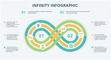 Infinity Infographic Loop Timeline Diagram 2 Steps Or Options Chart Business Strategy Model