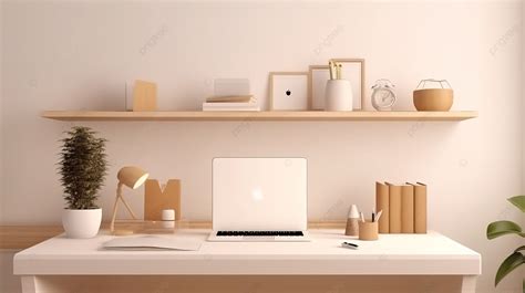 책상 3d 렌더링에 노트북 컴퓨터 목업과 필수 용품을 갖춘 현대적인 사무실 공간 노트북 테이블 노트북 책상 컴퓨터 책상 배경 일러스트 및 사진 무료 다운로드 Pngtree