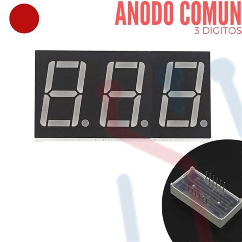 display Ánodo común 3 digitos