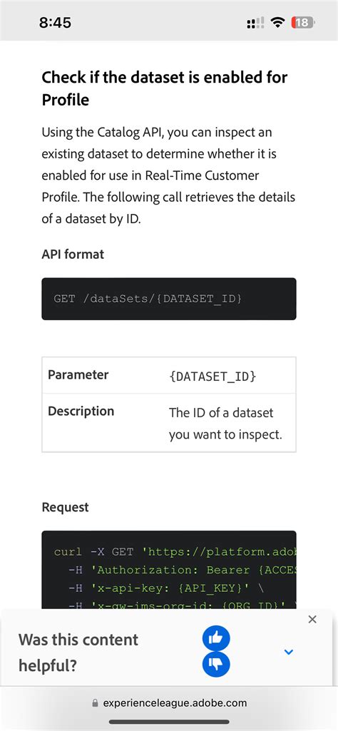 Solved Enabling Dataset For Profile Using Ui And Api Adobe Experience League Community 636585