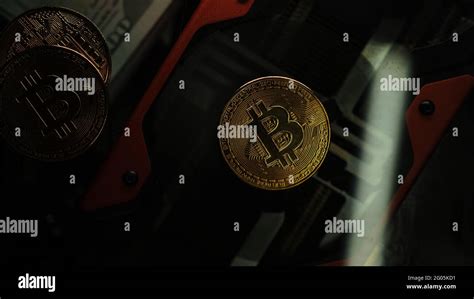 GPU Mining Digital Cryptocurrency Bitcoin BTC On The Graphic Card Digital Currencies