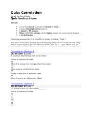 Quiz Docx Quiz Correlation Started Sep At Pm Quiz