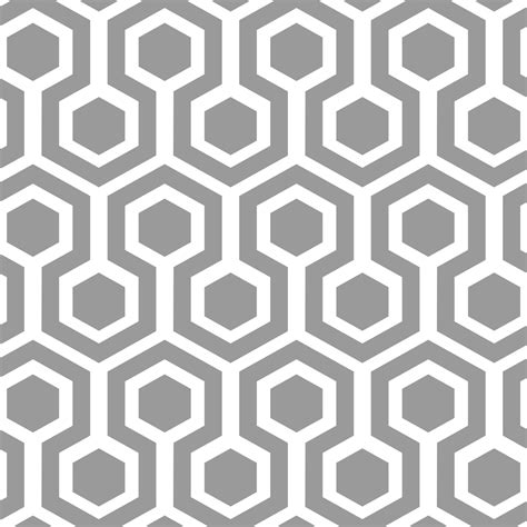 Hexagonal Grey Pattern Geometric Wallpaper