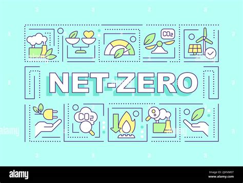 Net Zero Word Concepts Turquoise Banner Stock Vector Image And Art Alamy