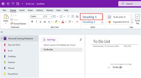 How To Create A To Do List In OneNote The Training Lady