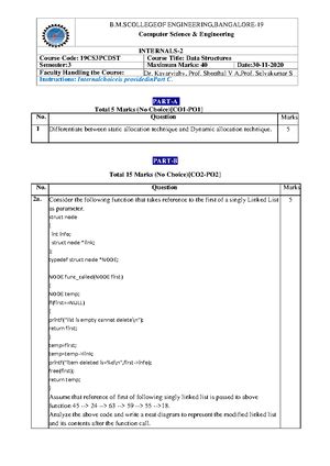 DSA Lab Mannual 2022 Scheme LABORATORY MANUAL DATA STRUCTURES