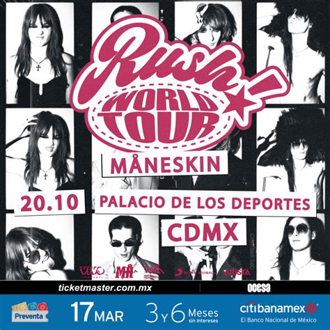 El «rush World Tour De Måneskin Llegará Al Palacio De Los Deportes