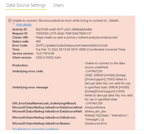 solved error [simba][driver support] 1030 failed to dec