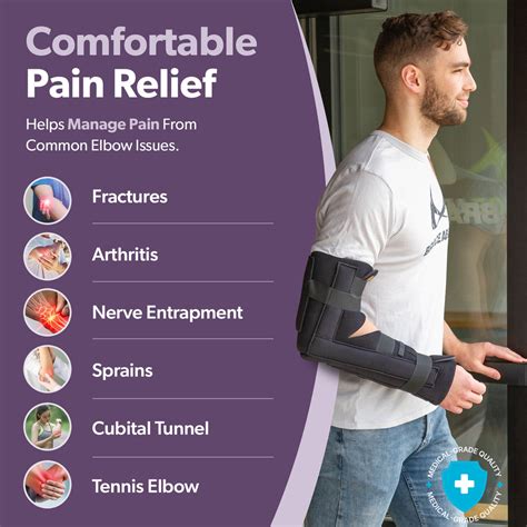 Elbow Fracture Splint Removable Long Arm Soft Cast Immobilizer Brace