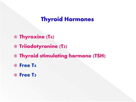 THYROID FUNCTION TESTS TFT PPTX Thyroid Disorders Endocrine And Metabolic Diseases