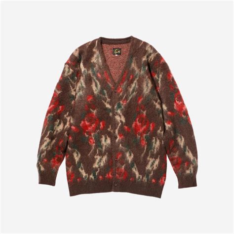 니들스 모헤어 가디건 로즈 다크 브라운 Needles Kream