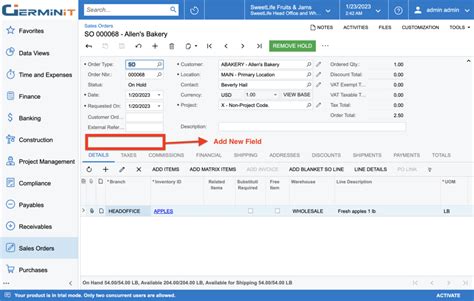 Tips How To Add A New Text Field In Acumatica Germinit Innovation