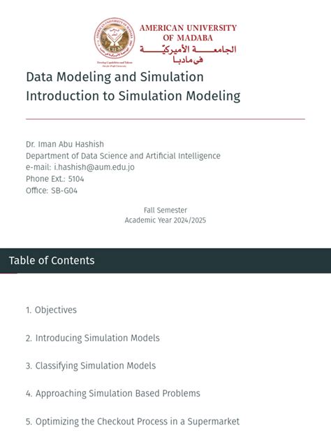 01 Introduction To Simulation Modeling Pdf Conceptual Model Simulation
