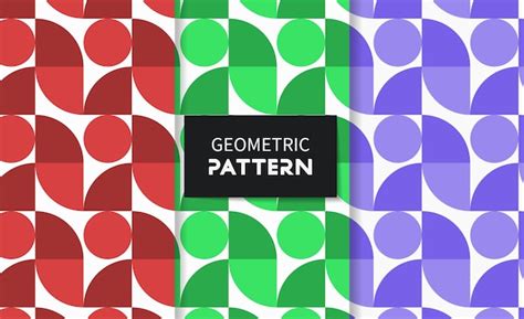 Premium Vector Set Of Geometric Seamless Patterns Vector