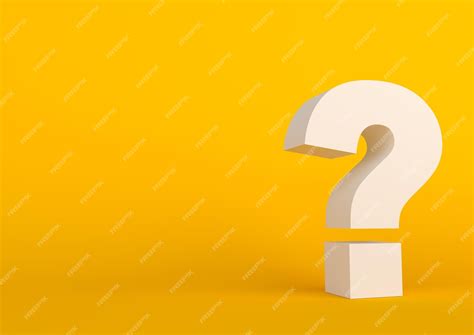 premium photo question mark on yellow background with shadow in pastel colors minimalism