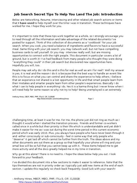 Job Search And Linkedin Tips To Help You Land Your Next Job Fast Pdf