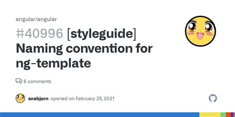 Styleguide Naming Convention For Ng Template · Issue 40996 · Angular