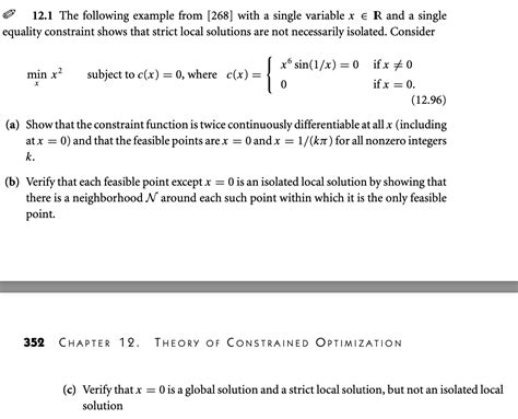 Solved 12 1 The Following Example From [268] With A Single