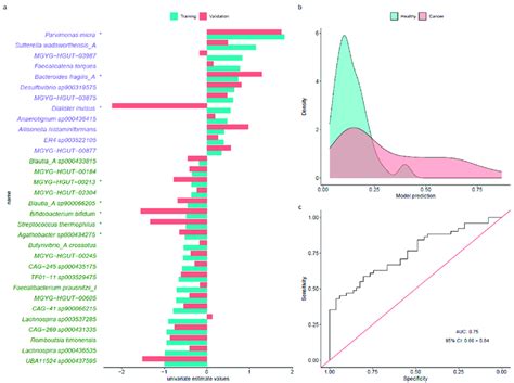 Summary Of The Lasso Predictive Model In Our Dataset A Training