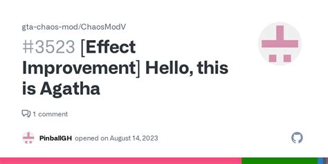 Effect Improvement Hello This Is Agatha · Issue 3523 · Gta Chaos
