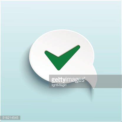 Vector Green Check Mark On Speech Bubble Stock Clipart Royalty Free FreeImages