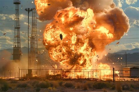 Premium Photo A Controlled Explosion At A Highsecurity Research