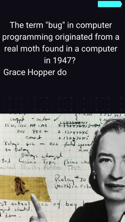 Did You Know Programming Bug Programming Techhistory Didyouknow Motivation Trivia Youtube