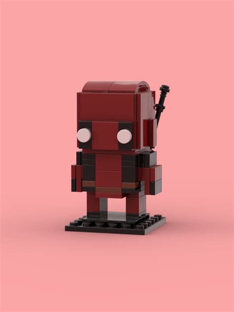 Lego Moc Deadpool Brickhead By Bricksplosion Rebrickable Build With Lego