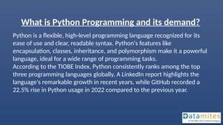 Online Python Programming Course In Coimbatore Ppt