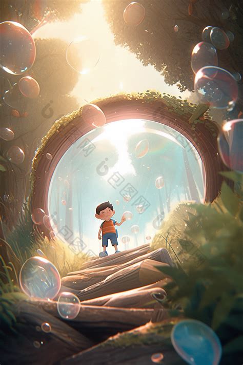 童趣儿童节快乐的小孩插画图缤纷童高清图片下载 包图网