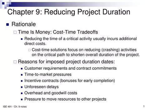 Ppt Chapter 9 Reducing Project Duration Powerpoint Presentation Free Download Id 280919