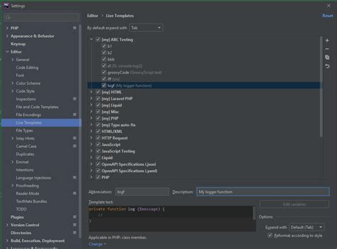 Not Able To Have A Live Template Within A Php Class Context Ides