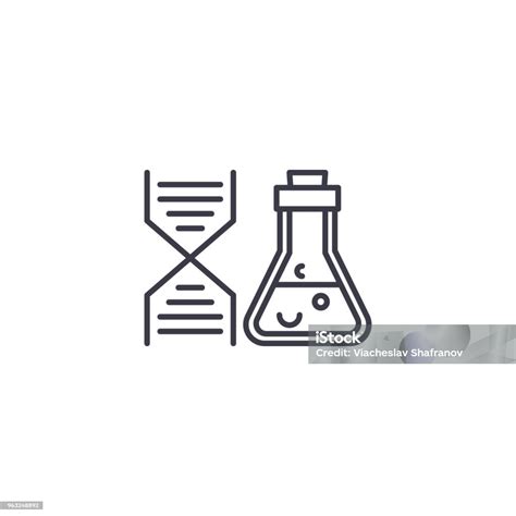Dna 테스트 선형 아이콘 개념입니다 Dna 테스트 라인 벡터 기호 상징 그림 Dna에 대한 스톡 벡터 아트 및 기타 이미지 Dna 개념 건강 검진 Istock