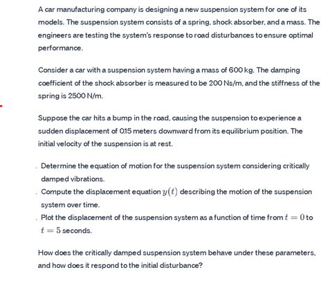 Solved Please Solve It As A Differntial Equation Problem And