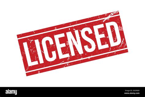 Licensed Rubber Stamp Seal Vector Stock Vector Image And Art Alamy