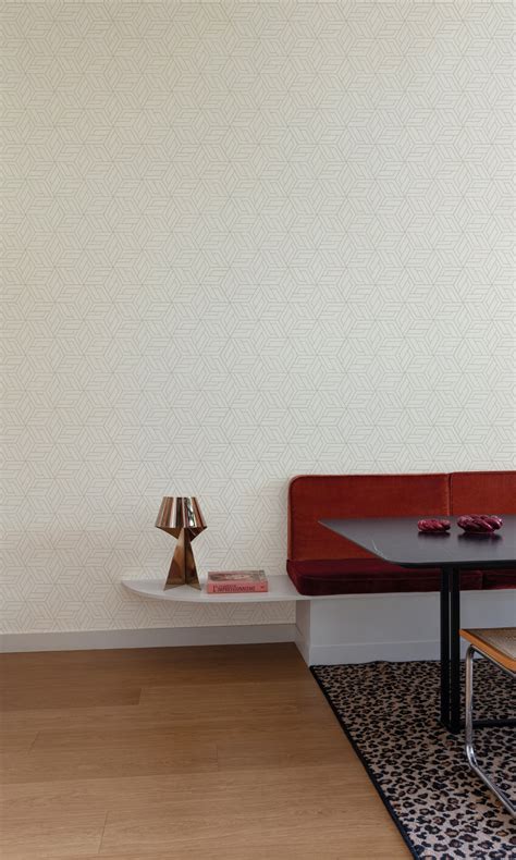 White Abstract Geometric Interlink Wallpaper R9285 Walls Republic Us