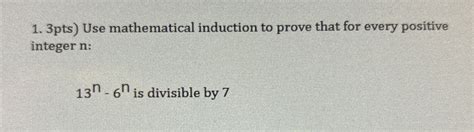 3pts ﻿use mathematical induction to prove that for