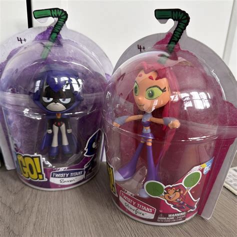 Teen Titans Go Twisty Titans Set Of 4 Flexible Action Figures Raven