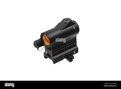 Modern Optical Collimator Sight Aiming Device For Shooting At Short Distances Isolate On A