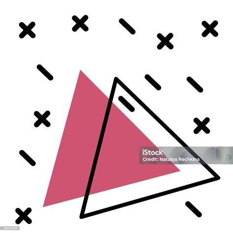 설계 프로젝트의 지오그래픽 스타일로 기하학적 모양의 정사각형 배경입니다 삼각형 플러스 마이너스 라인 멀티 색상과 윤곽 간단한